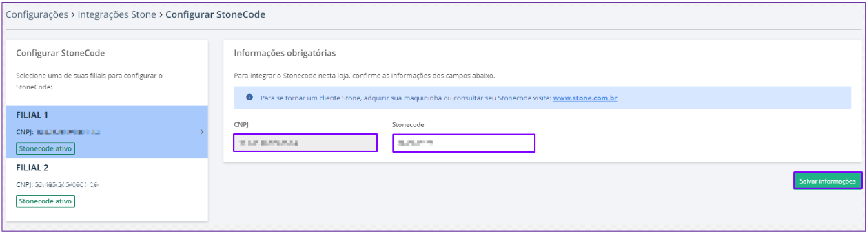 Como configurar o stonecode no Hiper