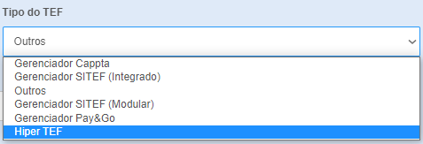 Configuração do TEF no Hiper Gestão