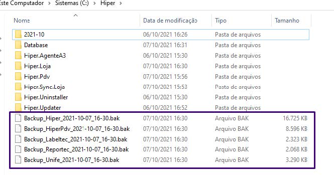 Como criar e restaurar um Backup do Banco de Dados no Hiper