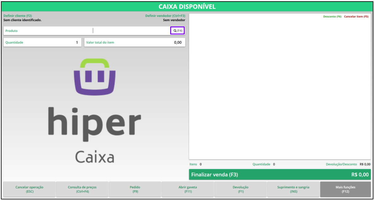 Como localizar um produto no Hiper Caixa