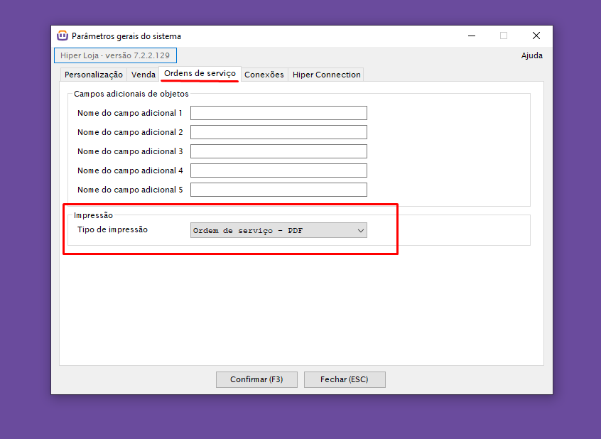 Personalização de Modelo de Formulário