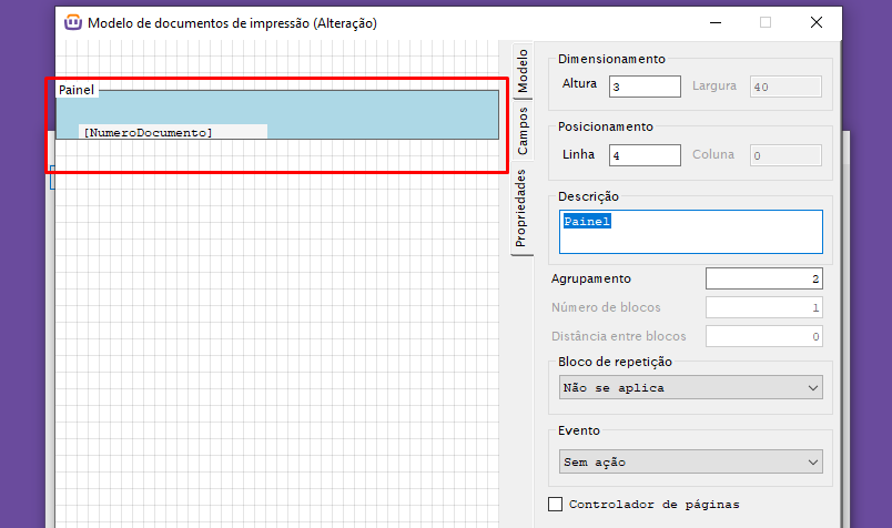 Personalização de Modelo de Formulário