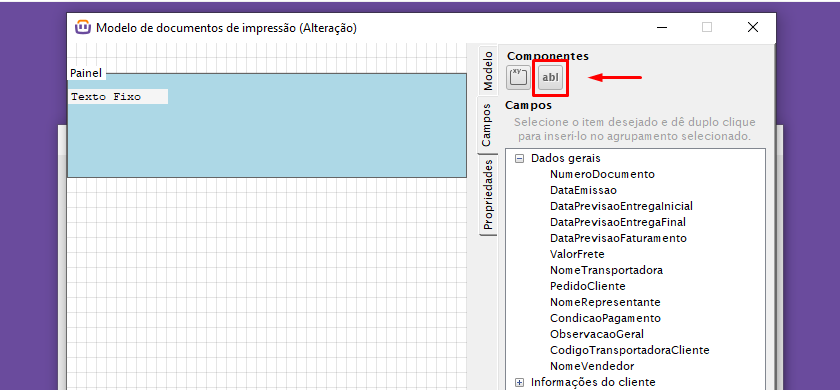 Personalização de Modelo de Formulário