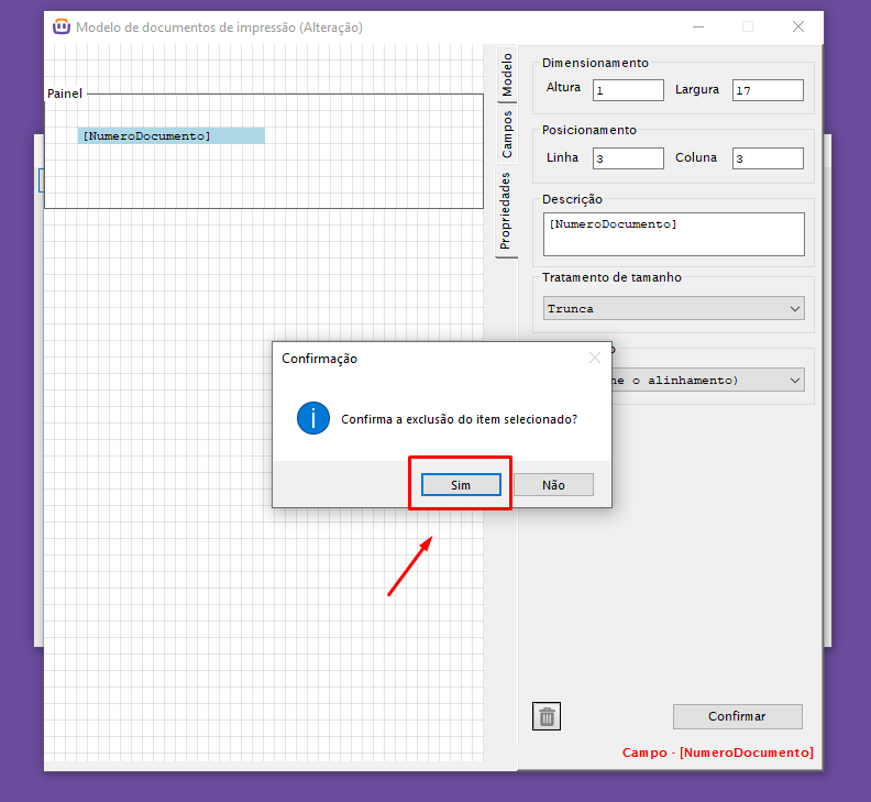 Personalização de Modelo de Formulário