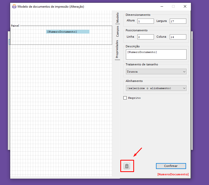 Personalização de Modelo de Formulário