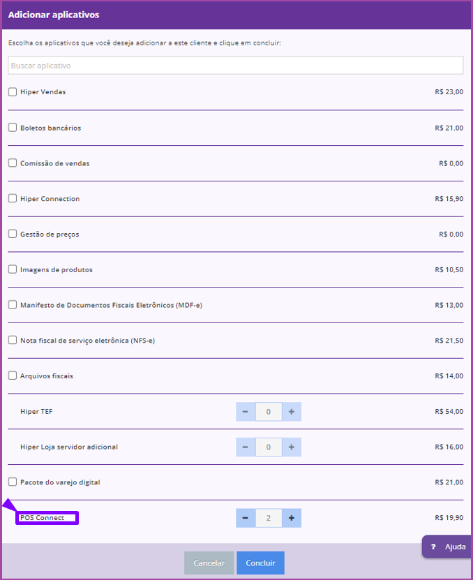 Como contratar e ativar o POS Connect
