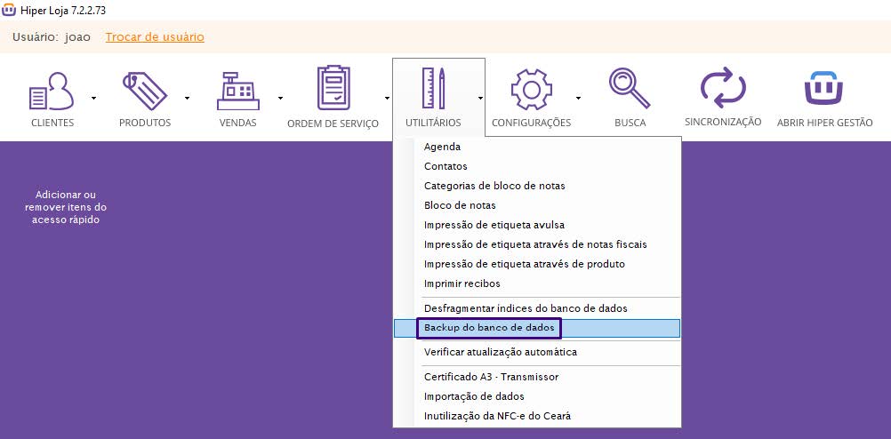 Como criar e restaurar um Backup do Banco de Dados no Hiper