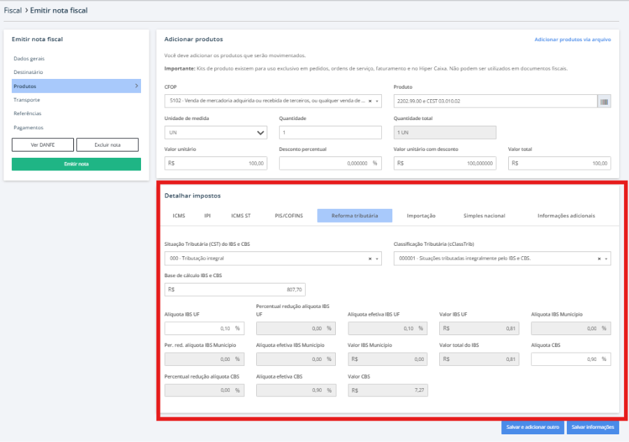 Reforma Tributária: Implementação do Cálculo do IBS e CBS na emissão de ...